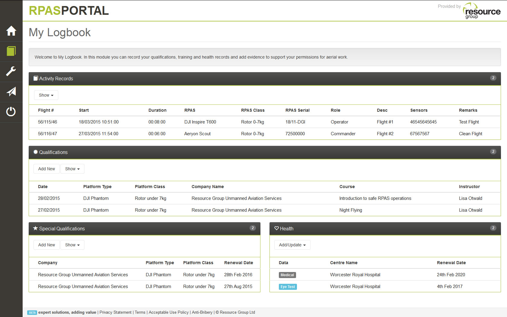 PreRelease Operator Logbook – sUAS News