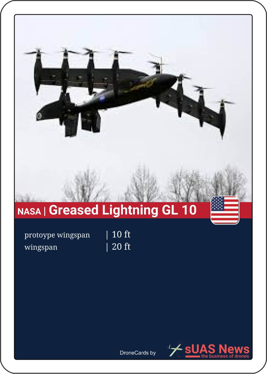 NASA Greased Lightning GL10 sUAS News Dronecards 2016-12-22 – sUAS News