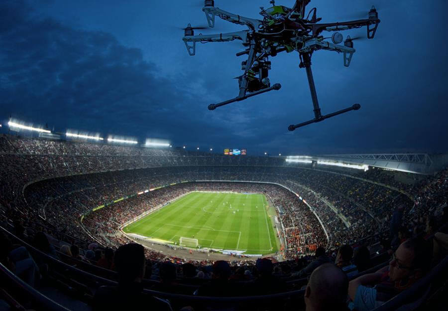 Stadiums and Arenas are keeping the good drones in, and the spies out ...