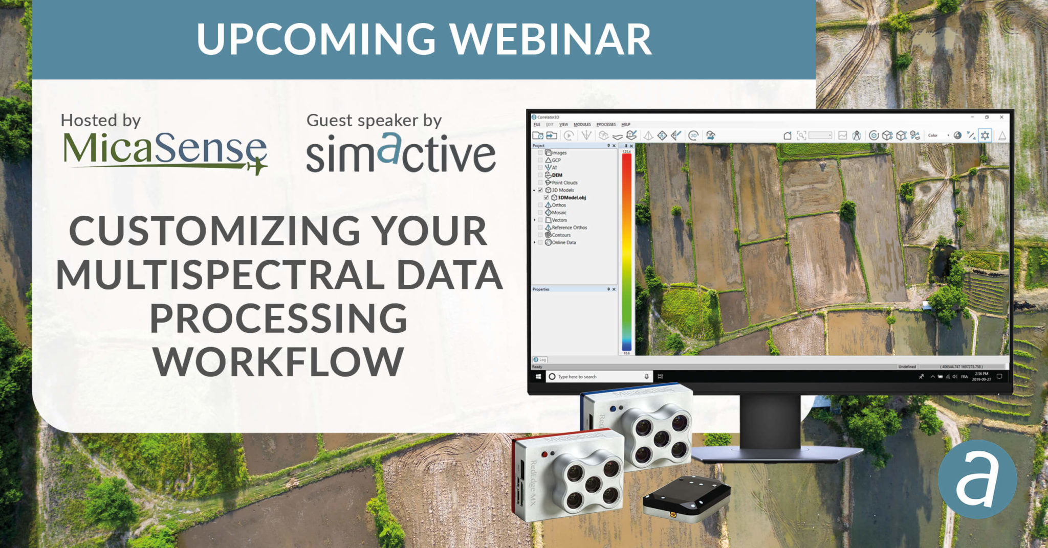 MicaSense webinar on ‘ Customizing your multispectral processing workflow in Correlator3D – sUAS ...