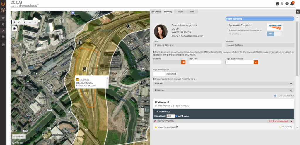 Dronecloud Network Rail flight approval – sUAS News