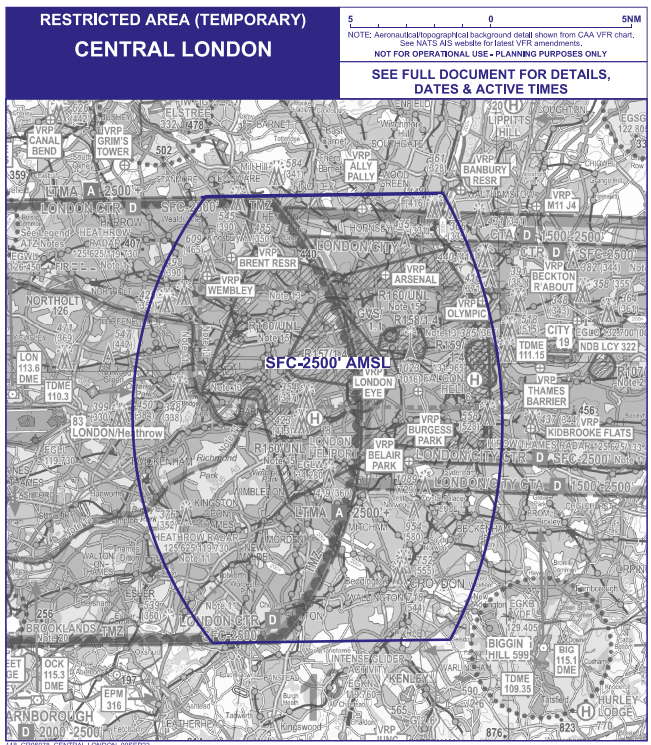 Mourning and funeral of Her Majesty The Queen: Airspace restrictions ...