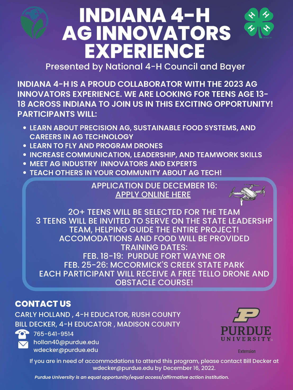 Indiana 4-H Ag Innovators drone program – sUAS News