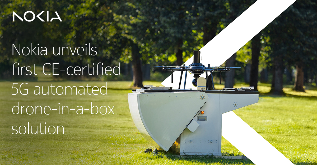 Nokia unveils first CE certified 5G automated drone in a box solution for secure reliable public sector and industrial operations sUAS News