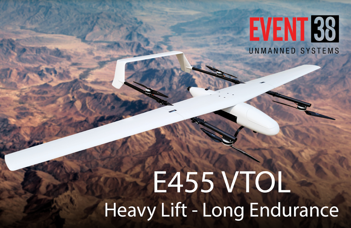 Event 38 releases E455 eVTOL Drone – sUAS News