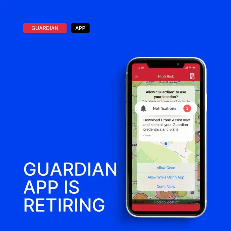 Guardian app retiring – sUAS News
