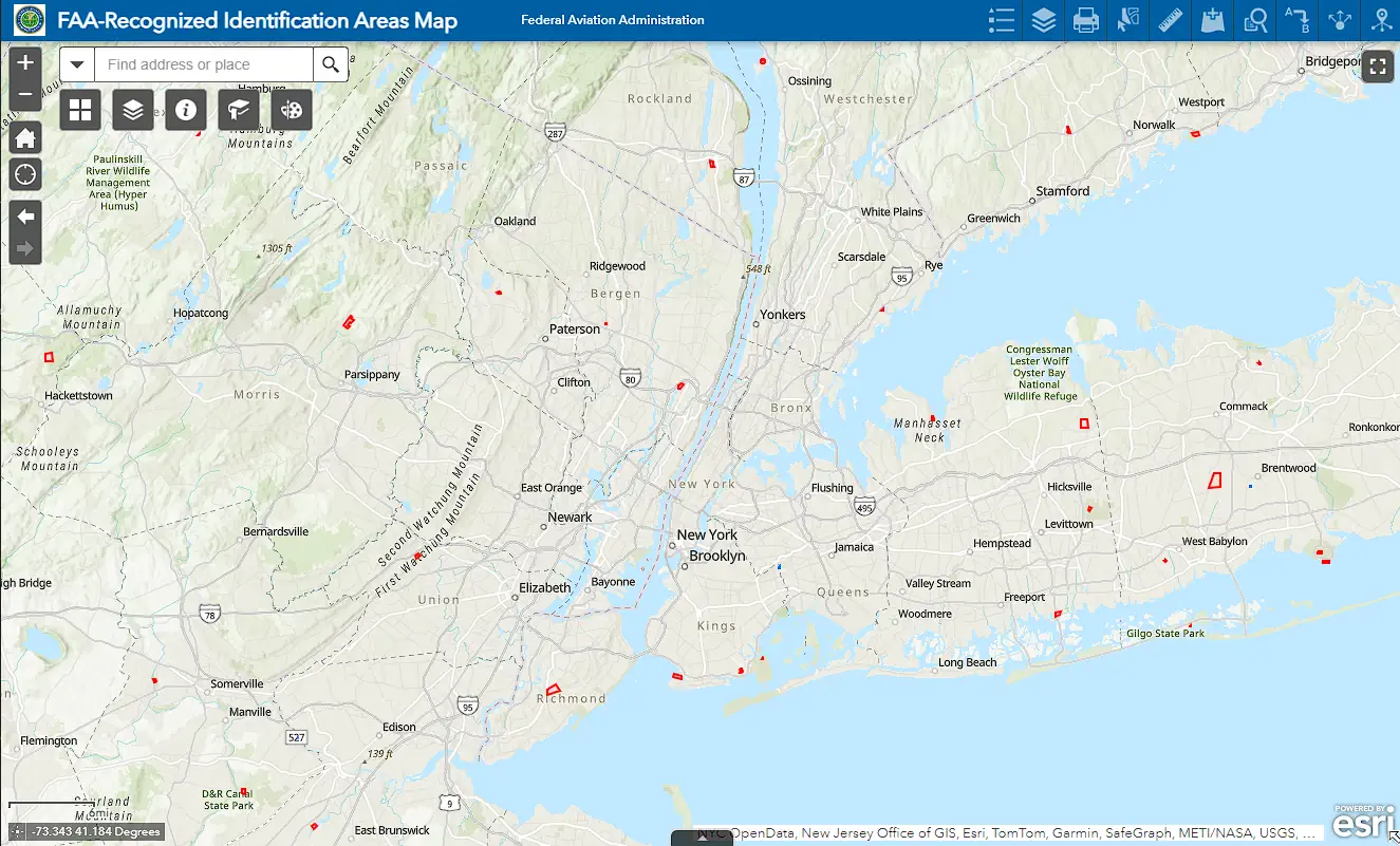 Check out the new map that makes finding FAA-Recognized Identification ...