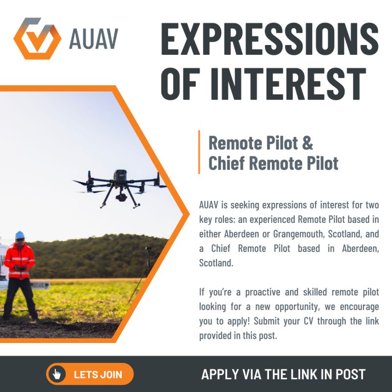 Expressions of Interest: Remote Pilot & Chief Remote Pilot, Scotland ...